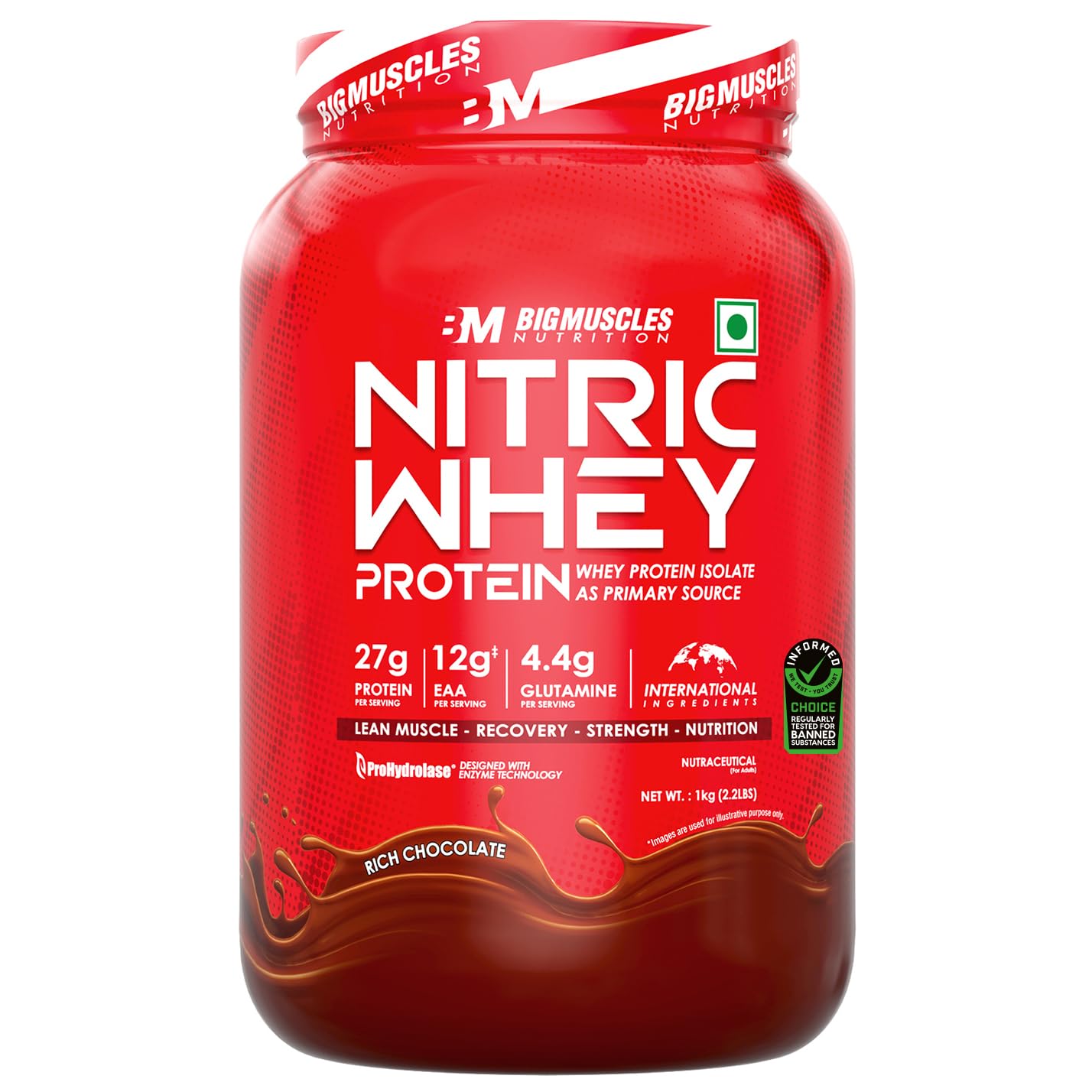 Bigmuscles Nutrition Nitric Whey protein | 27g Isolate Whey Protein ...